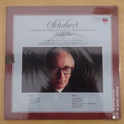 LP CLIFFORD CURZON WILLI BOSKOVSKY N.HUBNER QUINTET SCHUBERT FRENCH ...