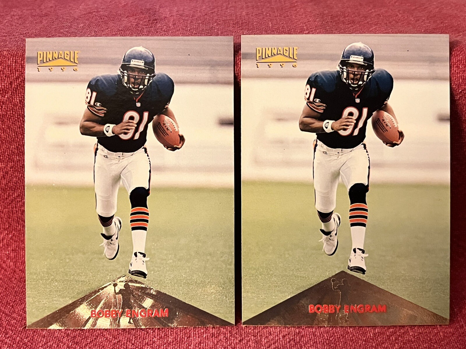 (2) 1996 Pinnacle Football Bobby Engram Card #156 Rookie Chicago Bears ...