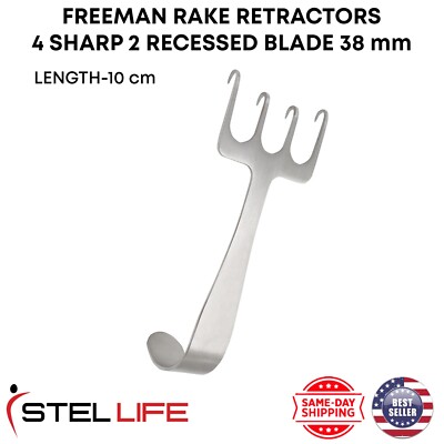 Freeman Rake Retractors 4 Prongs Breast Retractor Plastic Surgery Instruments | eBay