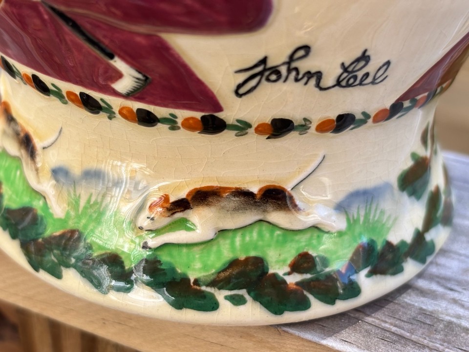 Vintage Crown Devon John Peel Jug Pitcher – Fox Hunt Scene Dog *NO ...
