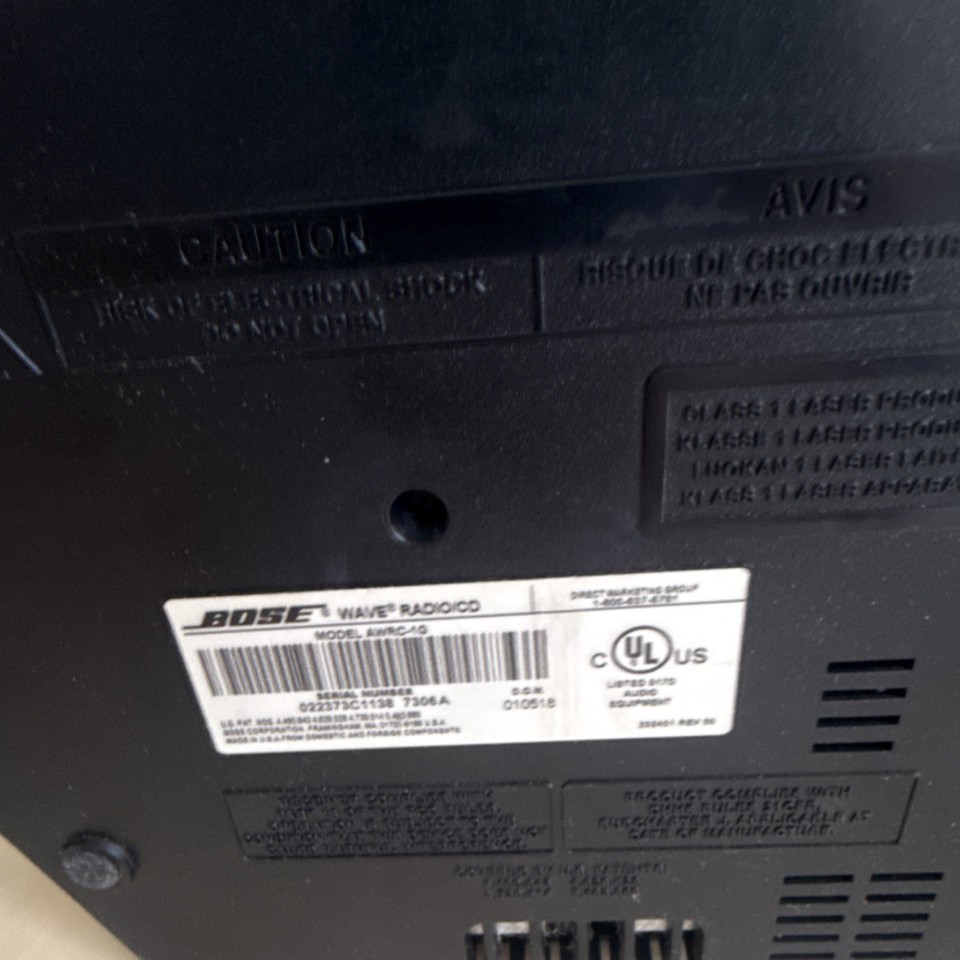 Bose AWRC-1G Wave Radio/CD Black AM/FM, CD Player, Remote, Clock | eBay