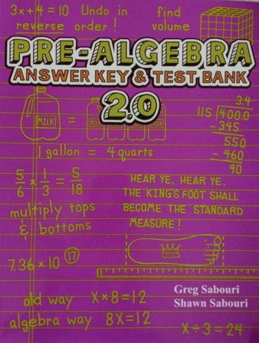 Teaching Textbooks; Pre-Algebra Answer Key & Test Bank 2.0; Sabouri | eBay