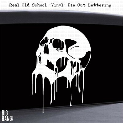 Bloody Skull Vinyl Decal Sticker Hearse Meat Wagon Zombie Horror Undead ...