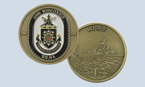 USS Wisconsin BB-64 Battleship Challenge Coin Wisky | eBay