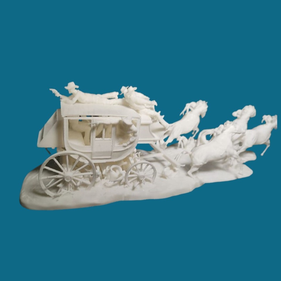 Diorama Escape In The West Cowboys with Wagon Scale 1:35 Models Kits ...
