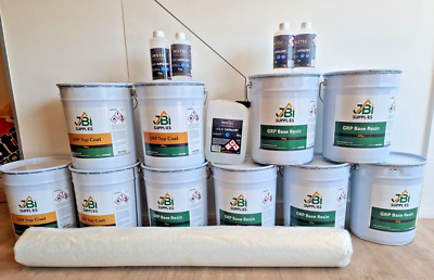Fibreglass Roofing System GRP Resin Top/Base Coat 450g Chopped Mat ...