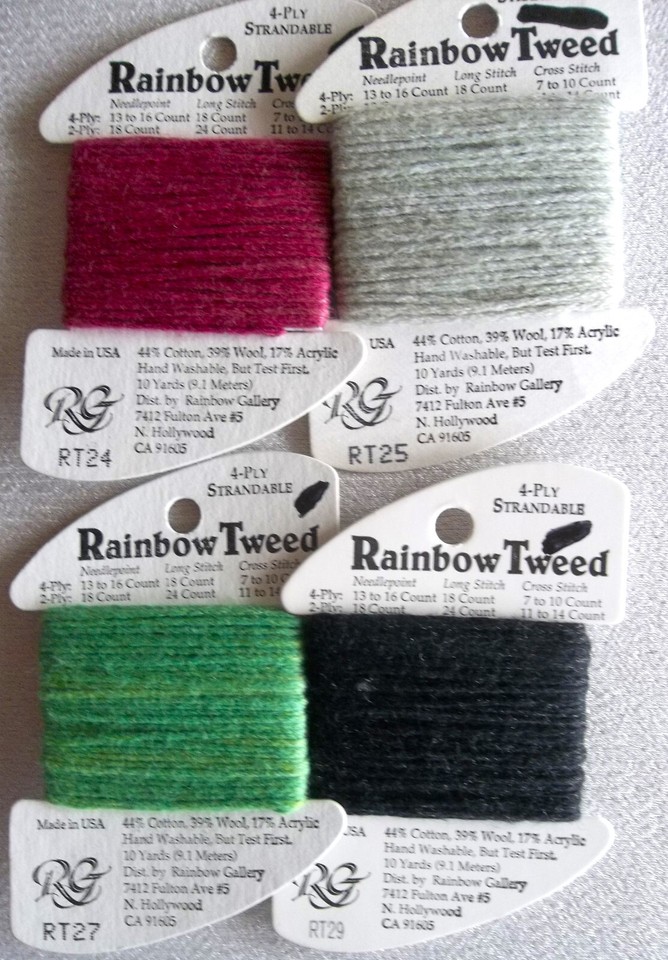 Rainbow Gallery RAINBOW TWEED - U Choose 2 Cards - 34 Different Colors ...