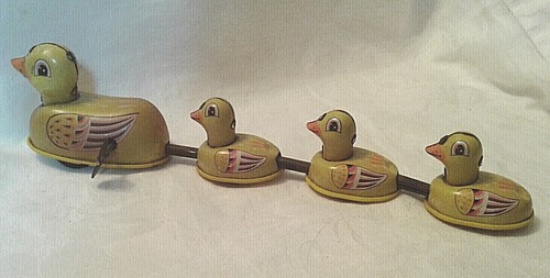 Vintage Tin Duck and Babies Wind-Up Toy w/Key | eBay