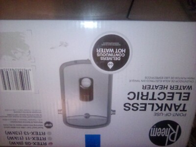 Rheem RTEX-08 Tankless Electric Water Heater - Gray 20352683034| eBay