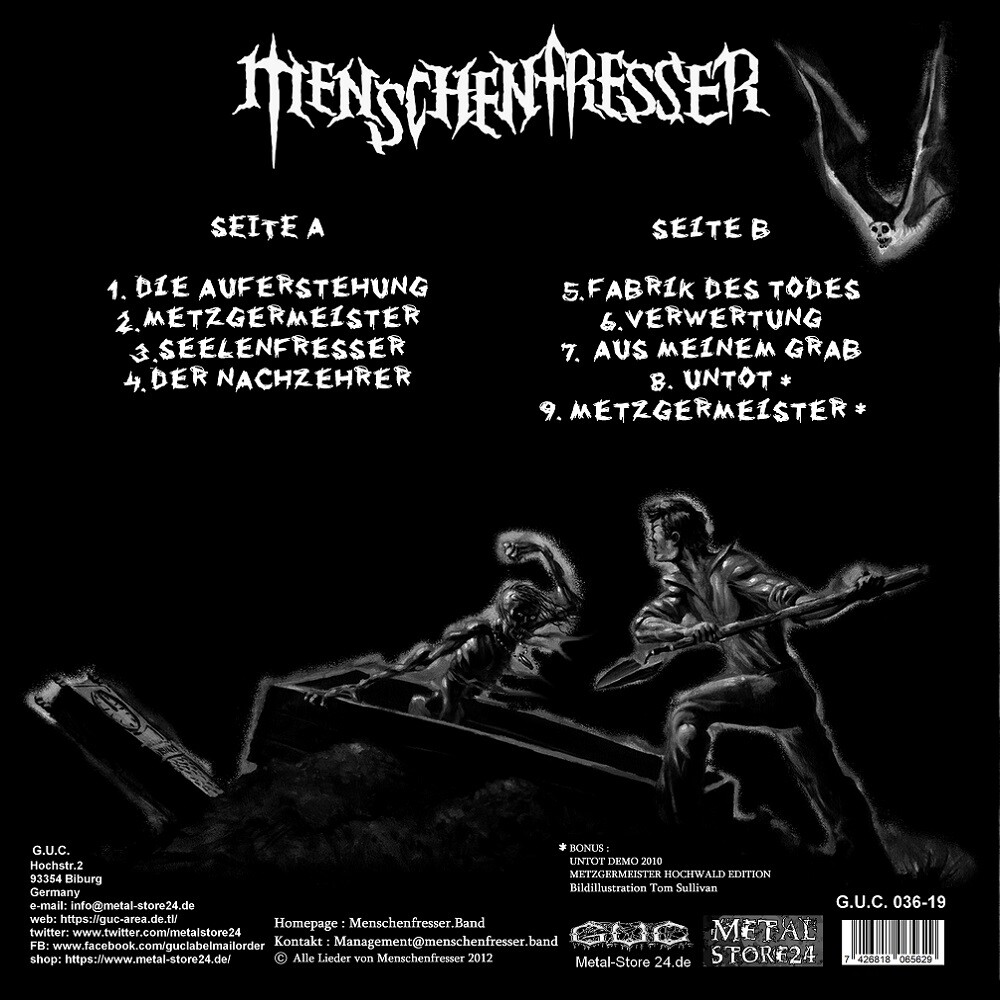 Menschenfresser „Der Nachzehrer“ black vinyl LP [German Horror Death ...