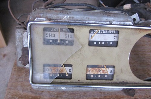 1948 - 1950 Ford F1 Pickup Dash Instrument Cluster & Wiring For Parts ...