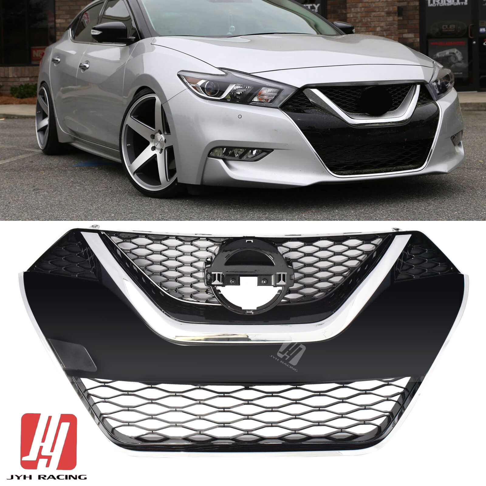 For 2016-2018 Nissan Maxima Front Upper Grille Chrome 62310-4RA0A w ...