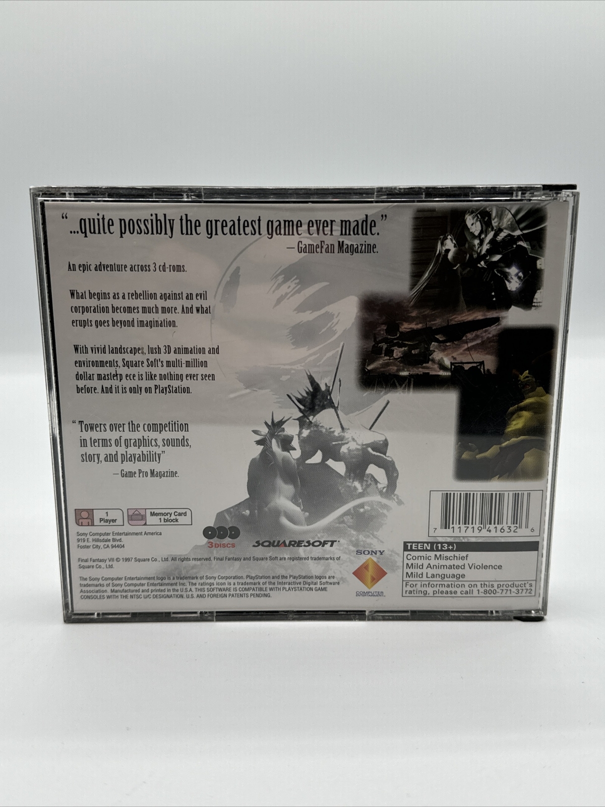 Final Fantasy 7 VII PS1 PlayStation 1 Black Label - Complete CIB ...