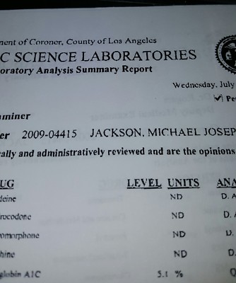 Michael Jackson Autopsy Report