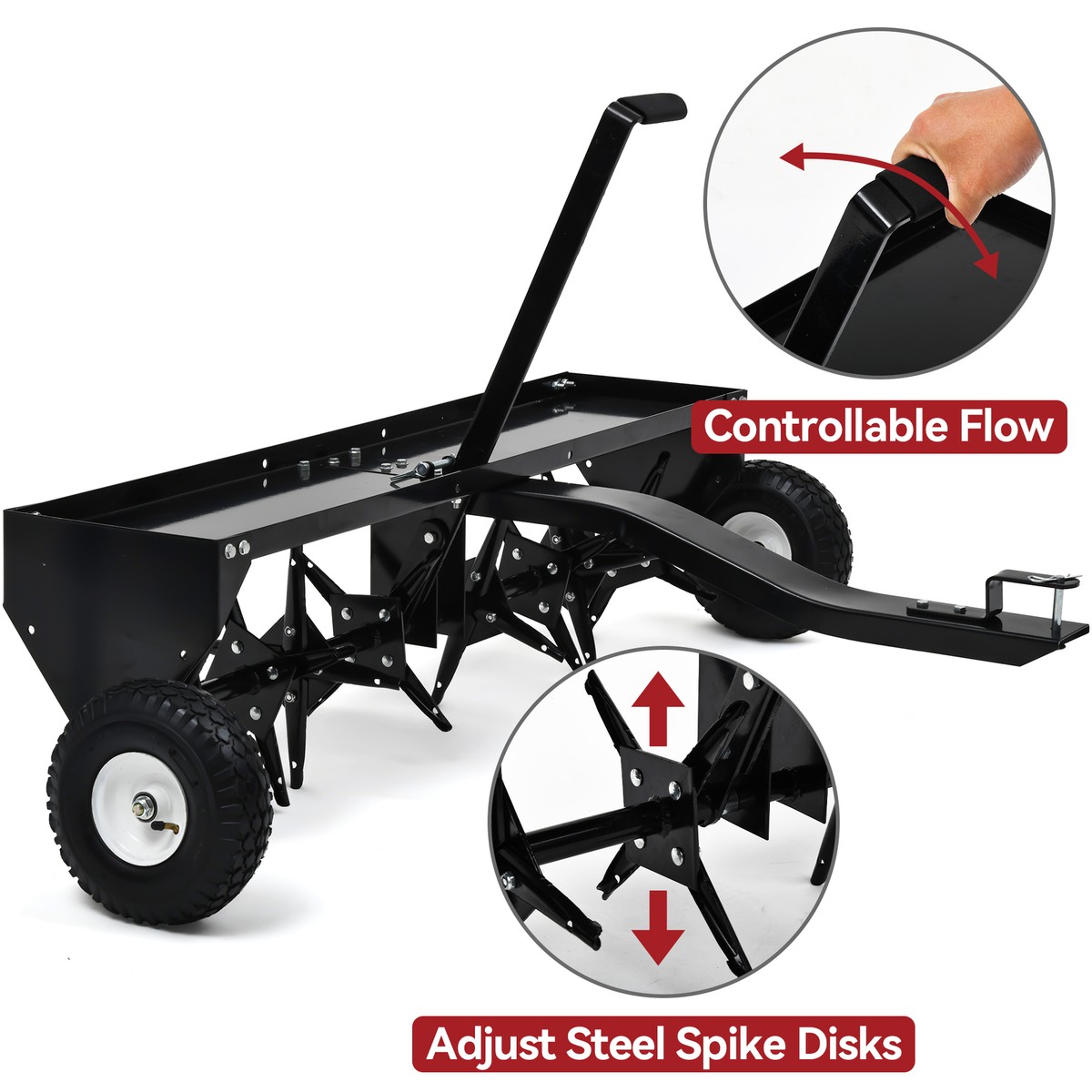 Tow Behind Lawn Aerator 34 Inches Tow Behind Aerator With 200LBS ...