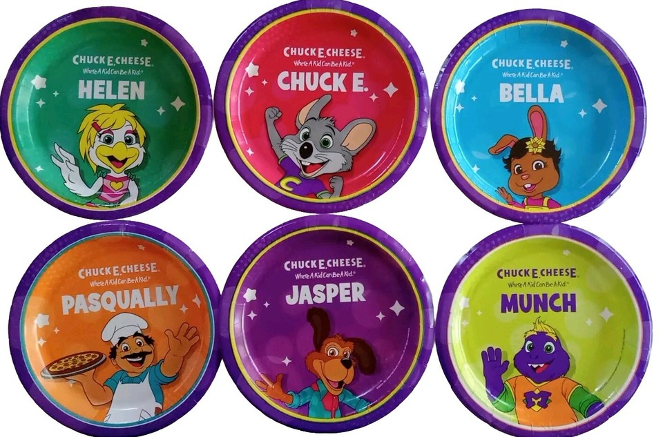 Chuck E Cheese Characters New Exciting Collector Fun Party Picnic 6pc ...