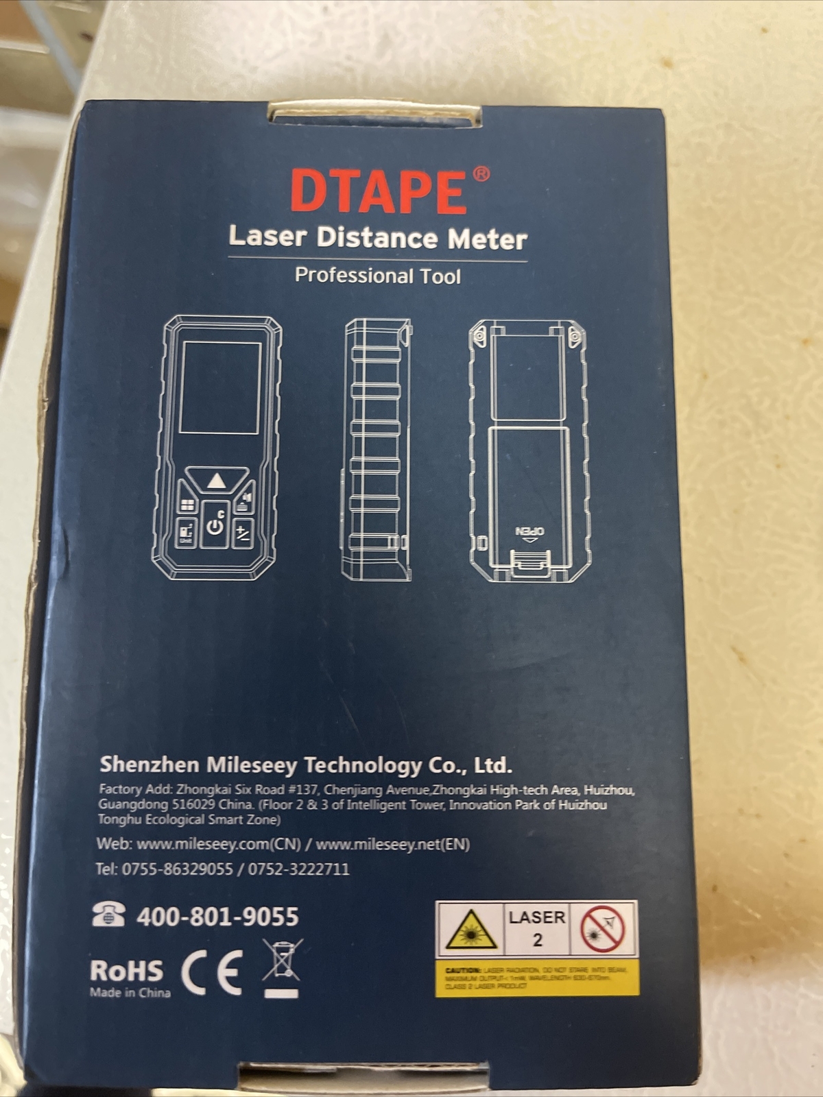 Laser Measure 165ft DTAPE DT50 Laser Distance Meter 50M Portable | eBay