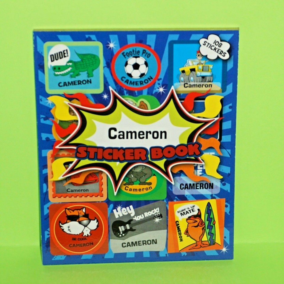 Stick N Mix Sticker Book Personalized Choose Name Boy Girls Fun & Funky ...