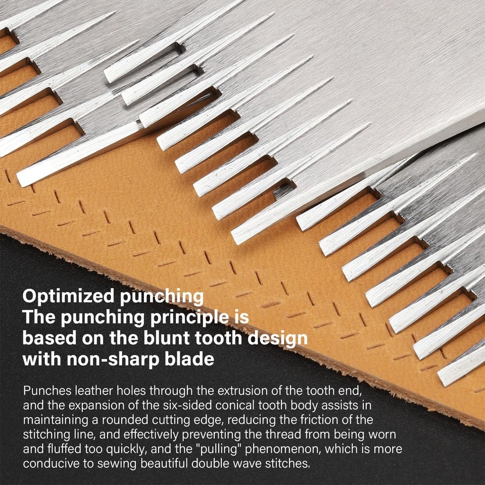 WUTA Leather Die Steel Chisel French Style Pricking Iron Leather ...