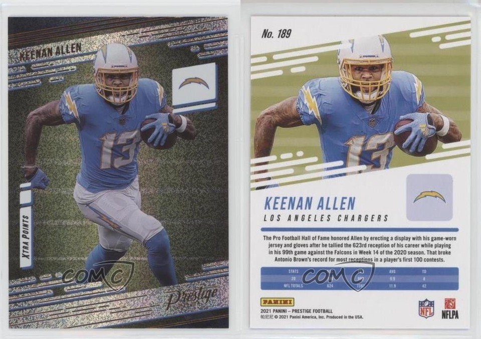 2021 Panini Prestige Xtra Points Galaxy Keenan Allen #189 0lt3 | eBay UK
