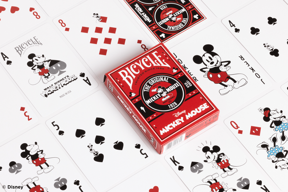 Bicycle Disney Mickey Mouse Classic NEW playing poker cards Red deck BN ...