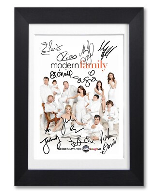 MODERN FAMILY CAST SIGNED POSTER TV SHOW SEASON PRINT PHOTO AUTOGRAPH ...