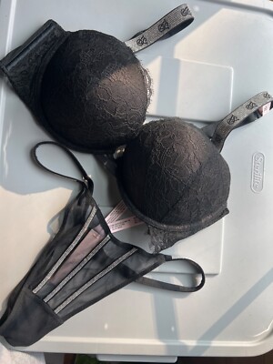 Victoria’s Secret Sexy RHINESTONE push Up Bra Set | eBay