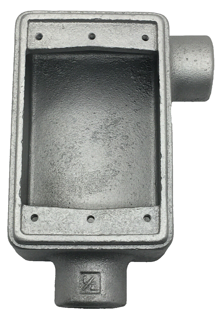FSL1 CROUSE HINDS 1/2-INCH CAST IRON CONDULET 1-GANG DEVICE BOX WITH ...