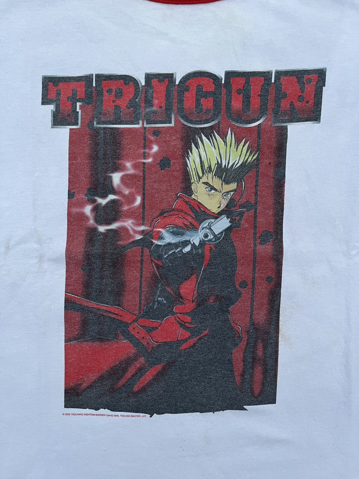 Vintage 2003 Rare Trigun Anime Giant Ringer T-Shirt J… - Gem