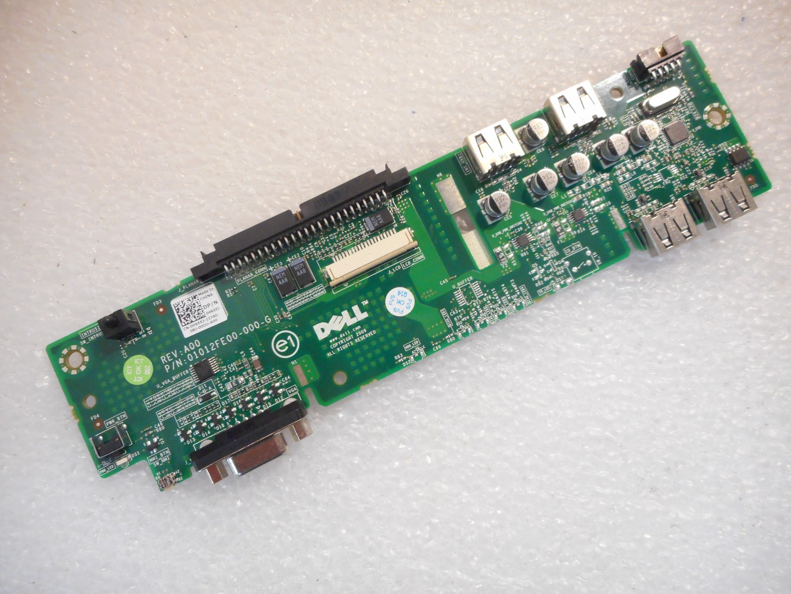 GENUINE DELL POWEREDGE R510 FRONT USB / VGA PANEL BOARD A01 H655J | eBay