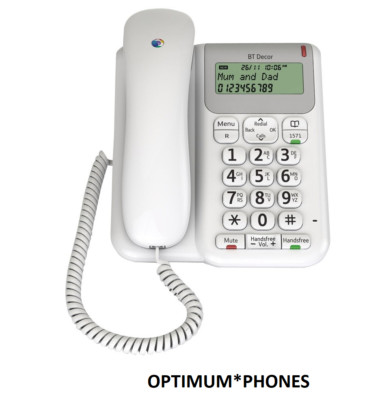 BT Decor 2200 Corded Telephone With Phonebook And Speakerphone In White ...
