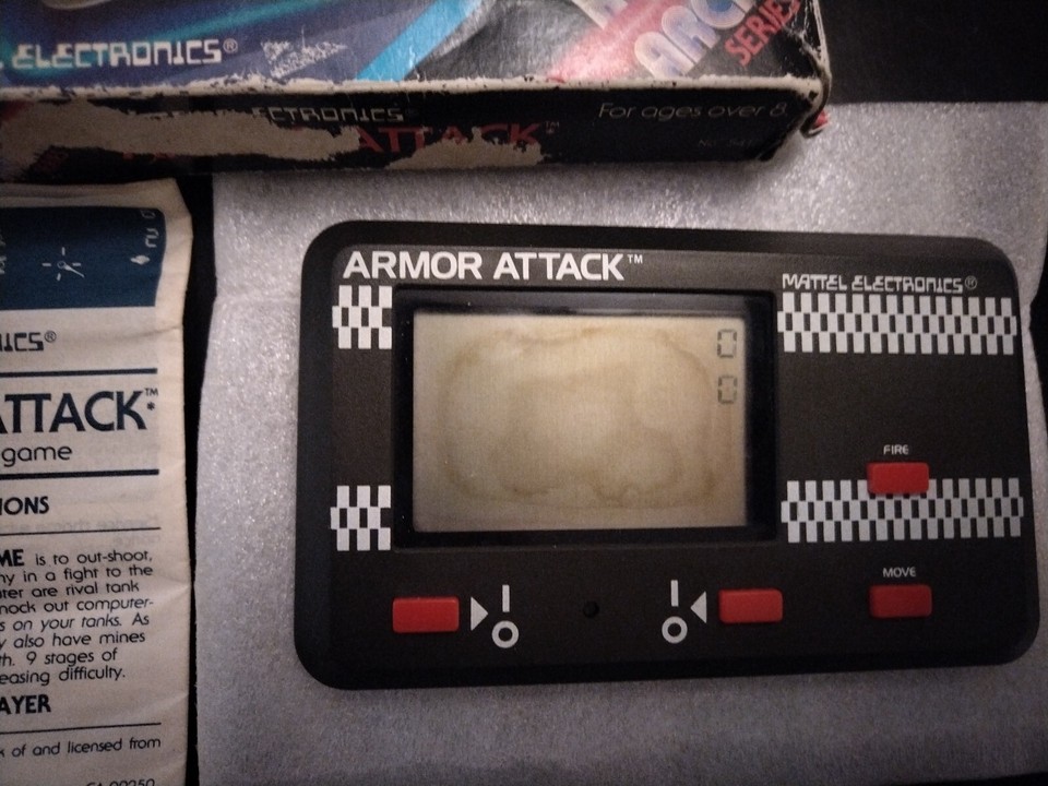 Mattel Electronics ARMOR ATTACK handheld LCD game 1982 Vintage WORKING ...