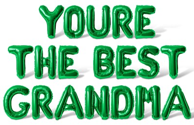 YOURE THE BEST GRANDMA Letter Balloon Banner - Grandparents Day Party ...