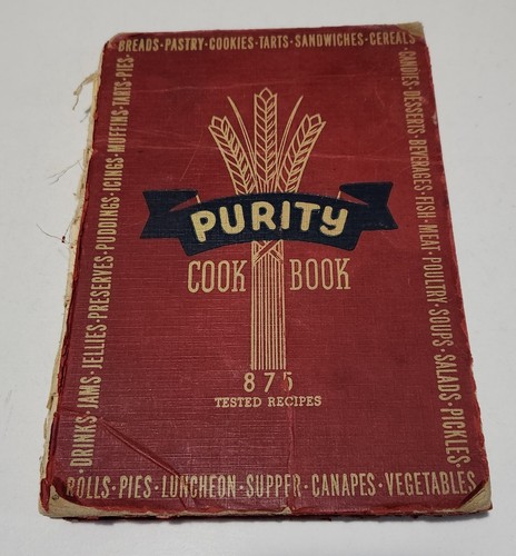 1945 PURITY COOK BOOK 875 RECIPES VINTAGE COOKBOOK | eBay