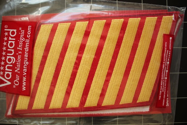USMC 8 Bars Gold/red Hash Marks Service Stripes Patch Set Marines ...