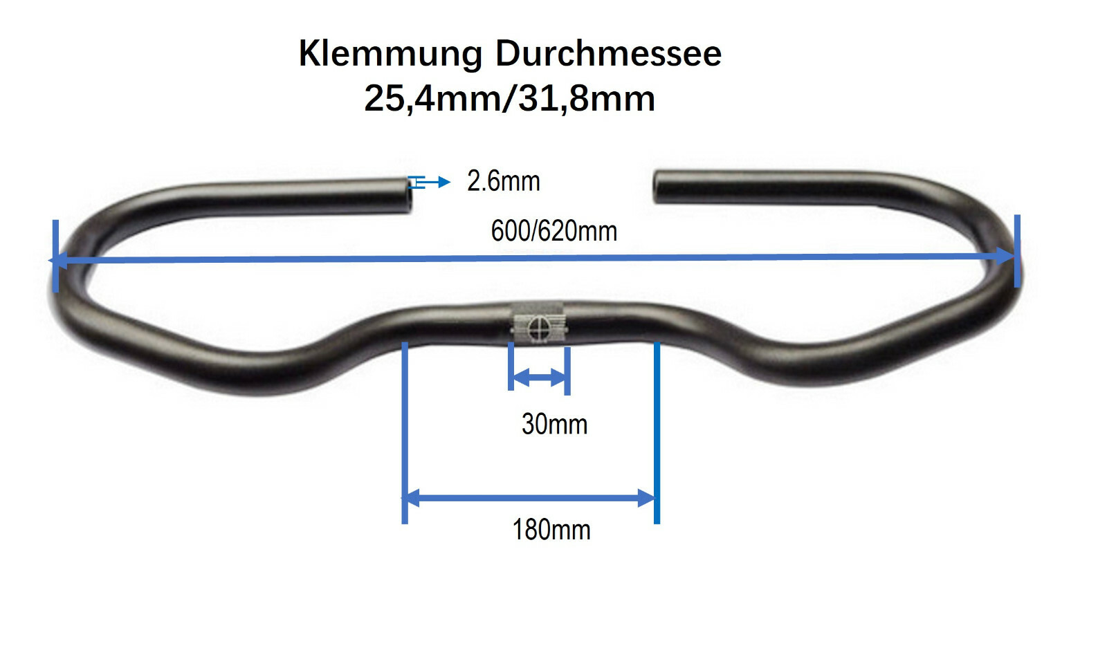Fahrrad Lenker aus ALU Multifunktionslenker Rennen Radl enke31,8* 600mm ...