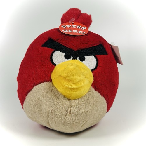 2010 Angry Birds Red Bird Plush Stuffed Animal 5" Commonwealth Toy NWT ...