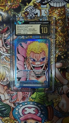 CGC 10 PRISTINE Donquixote Doflamingo OP01-060 Leader Alt Art English ...