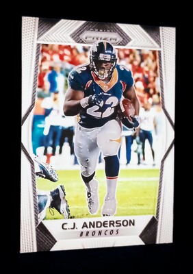 2017 PANINI PRIZM DENVER BRONCOS C. J. ANDERSON NFL FOOTBALL CARD 111 ...