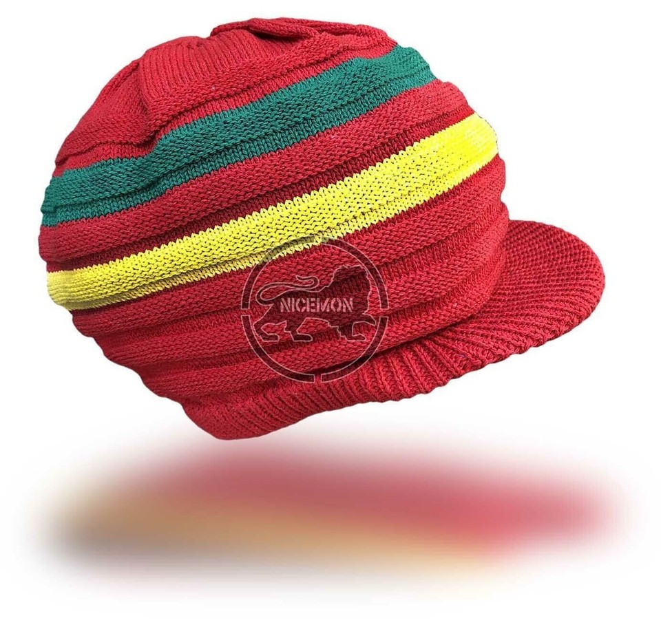 Jamaica Rasta Roots Africa Rastafari Marley Short Crown Hat Cap 100% ...