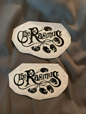 Lot (2) The RASMUS 1 3/4" x 2 3/4" Band Logo Stickers White FAST! FREE ...