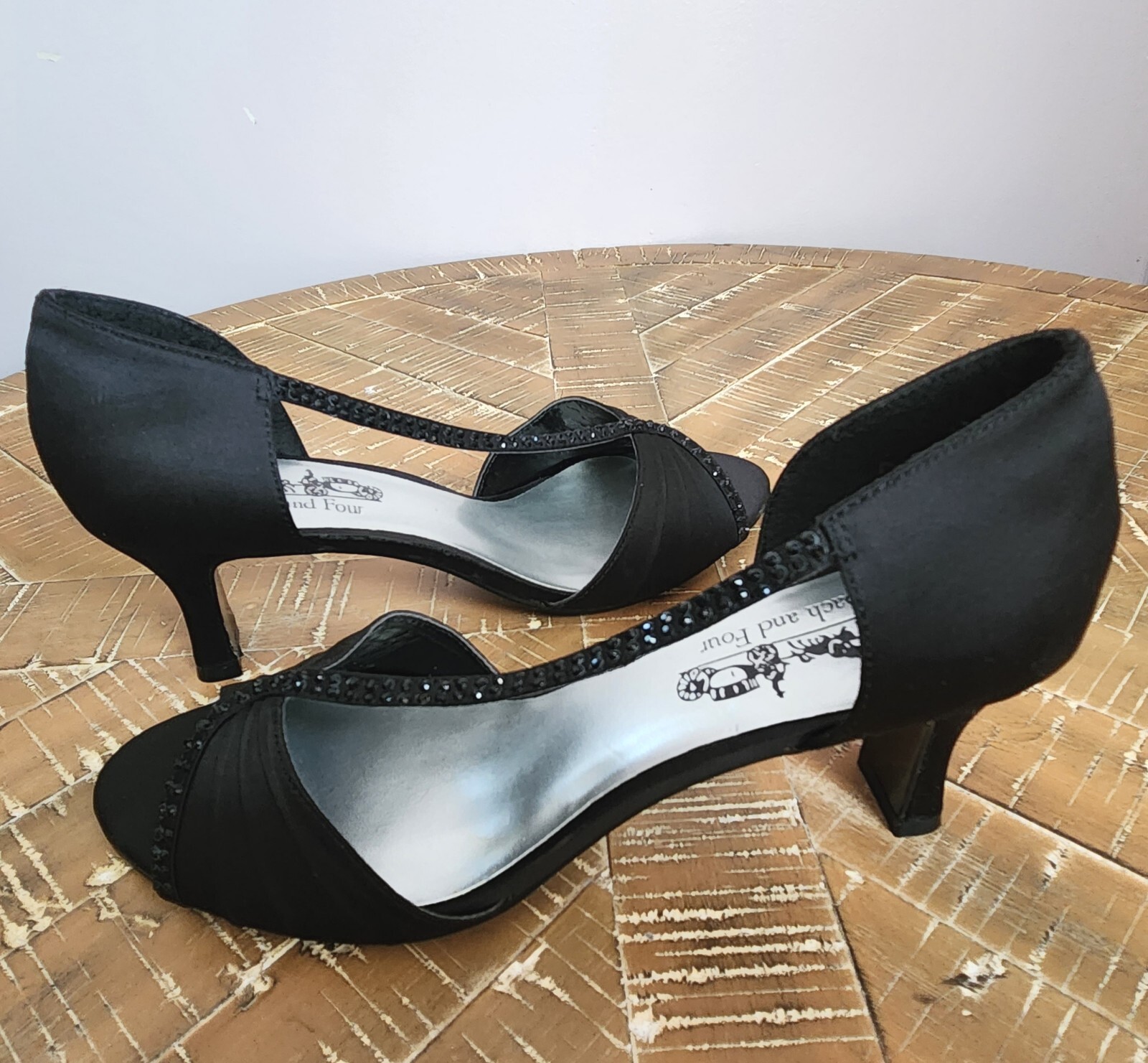 Coach and Four CLARA Black Open Toe Heels Sandals Wom… - Gem