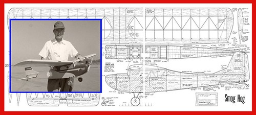 Model Airplane Plans (RC): SMOG HOG 74½" Wingspan for .19-.35 by Howard ...