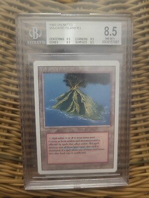 MTG-Volcanic island Becket grade UNLIMITED (ERROR not the good set) MTG ...