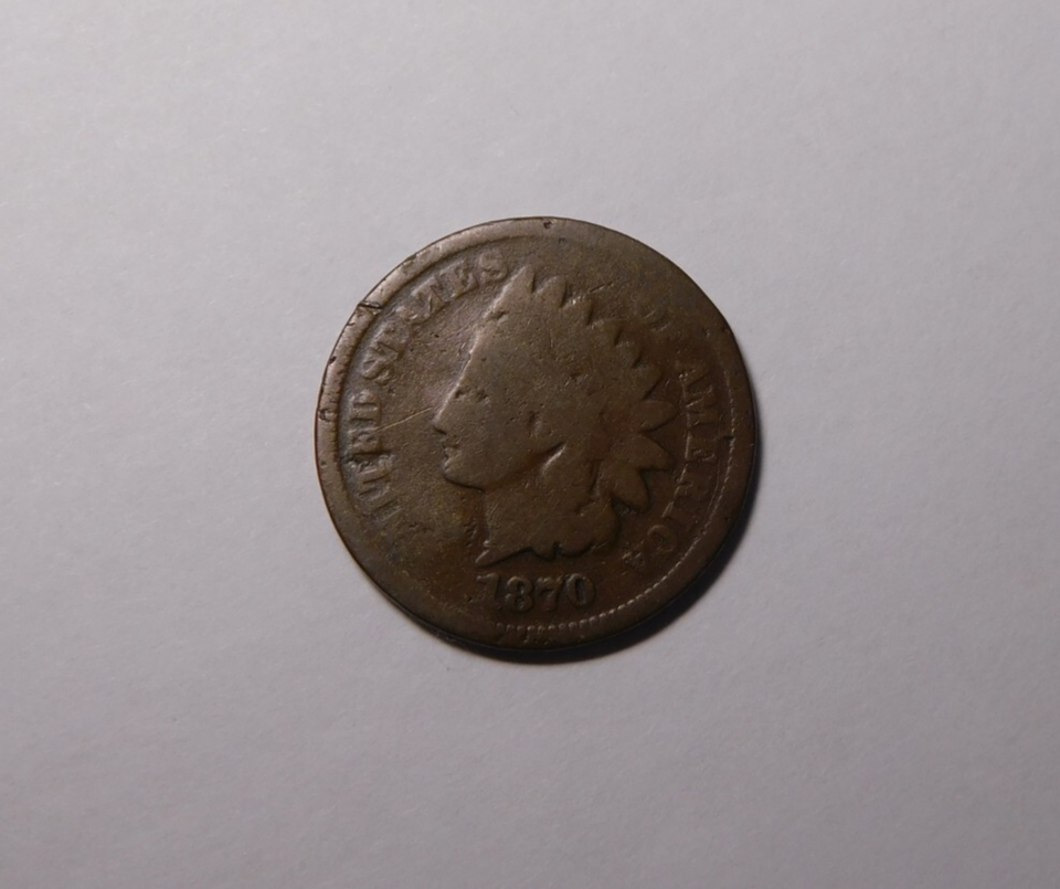 KEY DATE! 1870 CHOCOLATE BROWN ORIGINAL GOOD - INDIAN CENT ONLY $49.00 ...