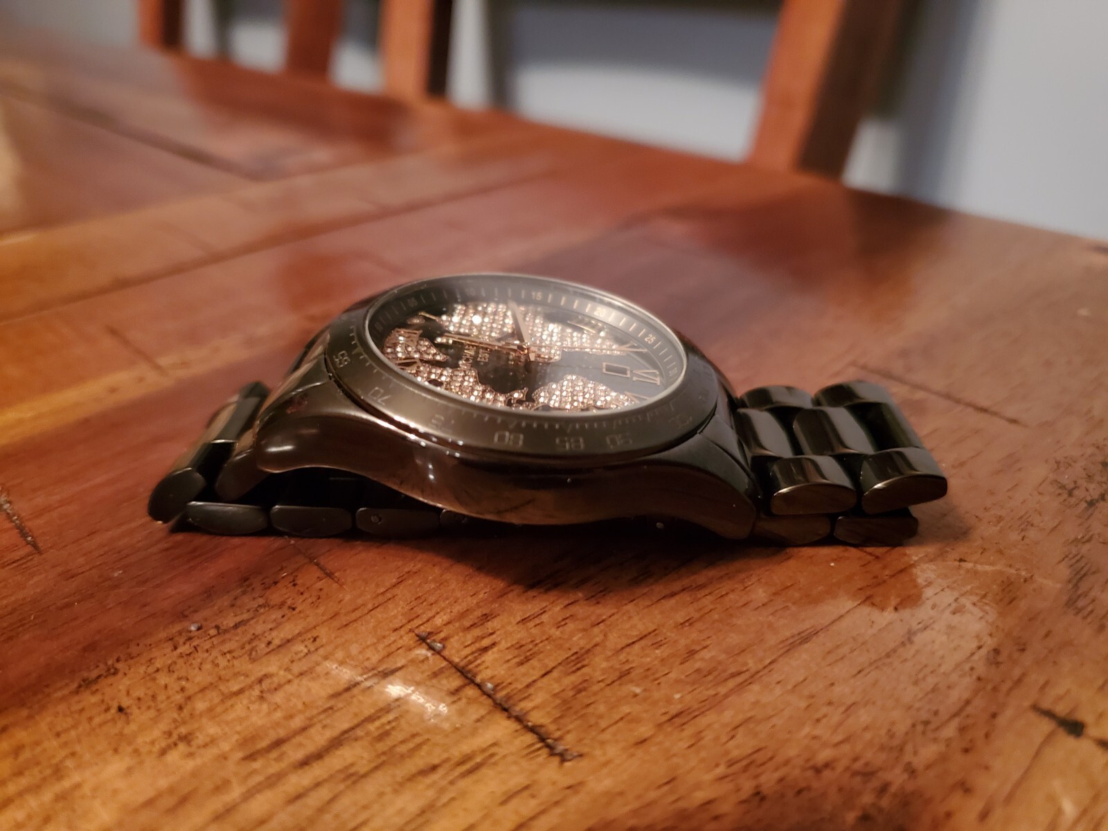 Michael+Kors+Women%27s+Layton+Black+World+Map+Watch+MK6091+44mm for ...