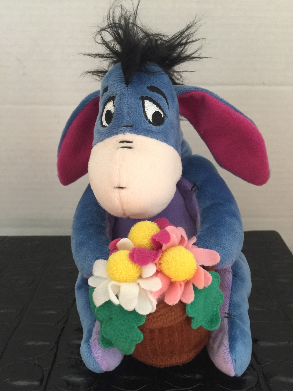 Disney Store Exclusive Eeyore Soft Plush Toy Basket W Flowers Removable ...
