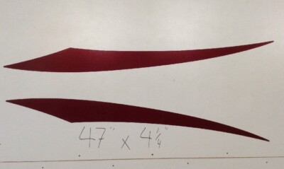 SET OF KEYSTONE 2012 LAREDO DECALS 47x4.25" RV SIDE BULLET STRIPES ...