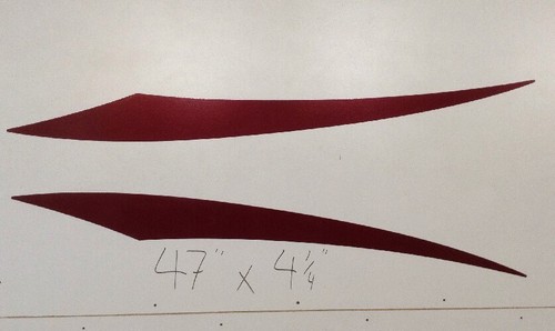 SET OF KEYSTONE 2012 LAREDO DECALS 47x4.25" RV SIDE BULLET STRIPES ...