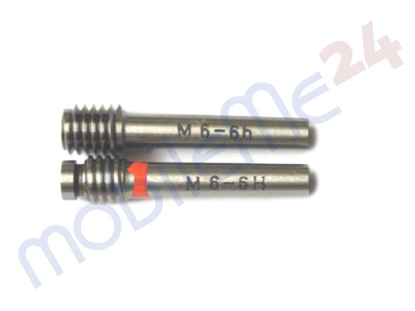 Thread plug gauge Thread measuring pin M6 6H Good + Reject thread limit ...